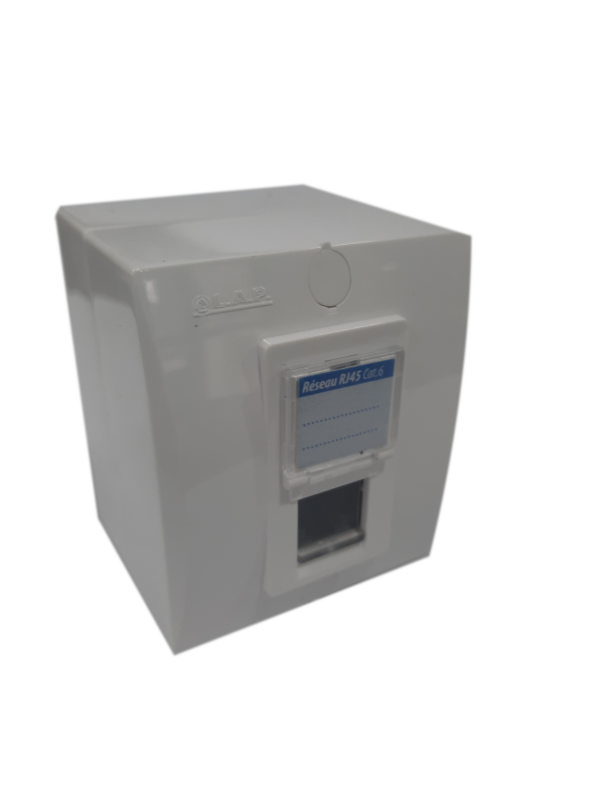 PRISE RJ45 CAT6 Apparent SIMPLE AVEC O BLANC OPTIMO 20734BL-40 LAP ...